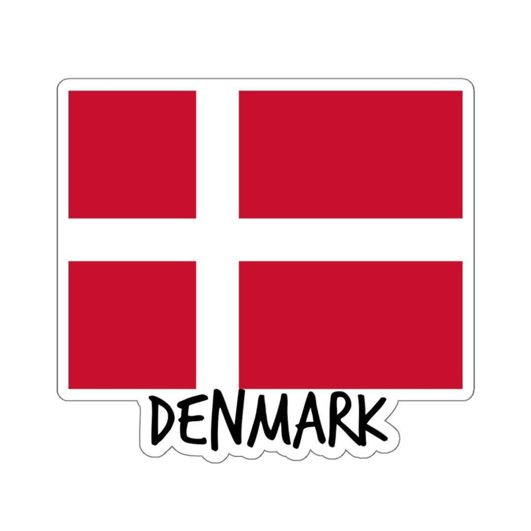 Denmark Flag Travel Sticker - Kiss-cut Stickers, Danish Flag Laptop ...