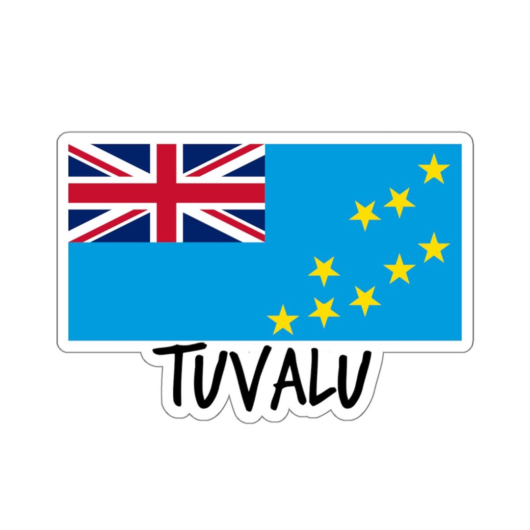 Tuvalu Flag Travel Sticker - Kiss-cut Stickers, Scrapbook Decals ...
