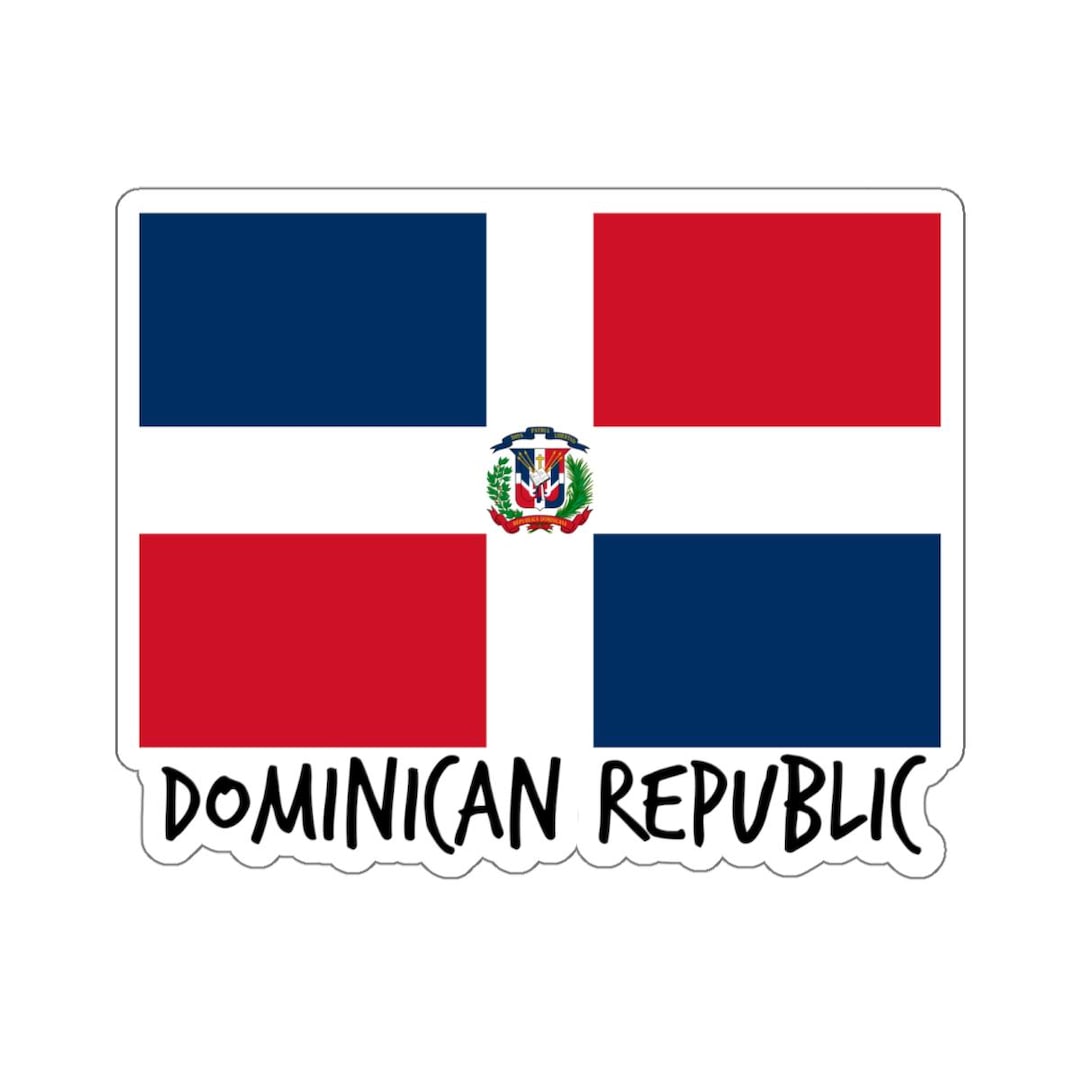 Dominican Republic Flag Travel Sticker - Kiss-cut, Laptop Decal ...
