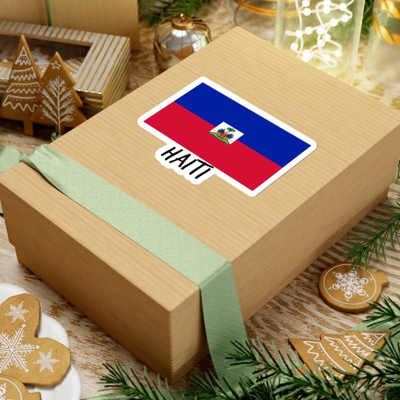 Haiti Flag Travel Sticker - Kiss-cut Stickers, Laptop Decal, Planner ...