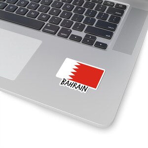 Bahrain Flag Travel Sticker, Middle East Flag Sticker, Traveler Gift ...