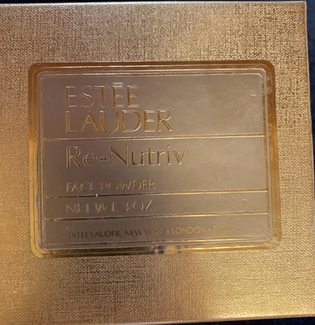 Vintage Estée Lauder Re-nutriv Face Powder Jar and Original Box - Etsy