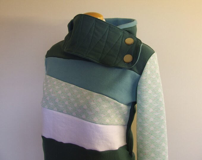 MINTY SAGE Hoodie Sweatshirt Sweater Recycled Upcycled - Etsy