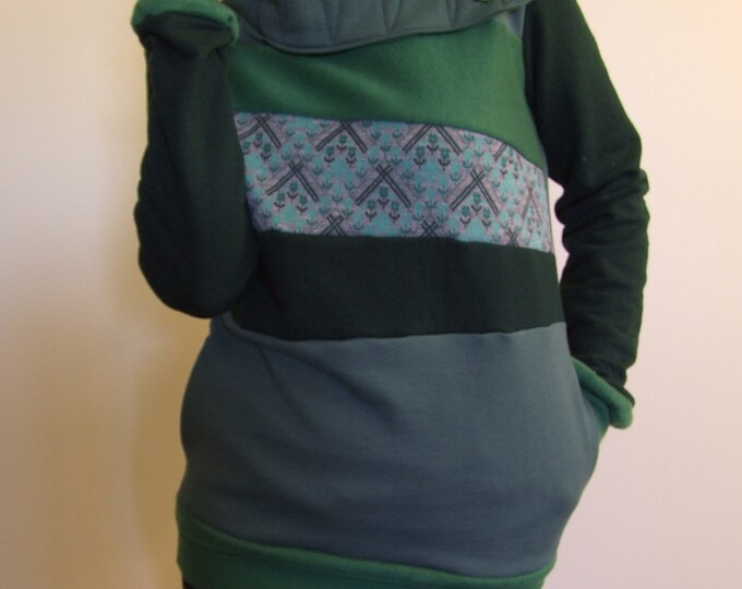 SPRING THEME Hoodie Sweatshirt Sweater Recycled Upcycled - Etsy