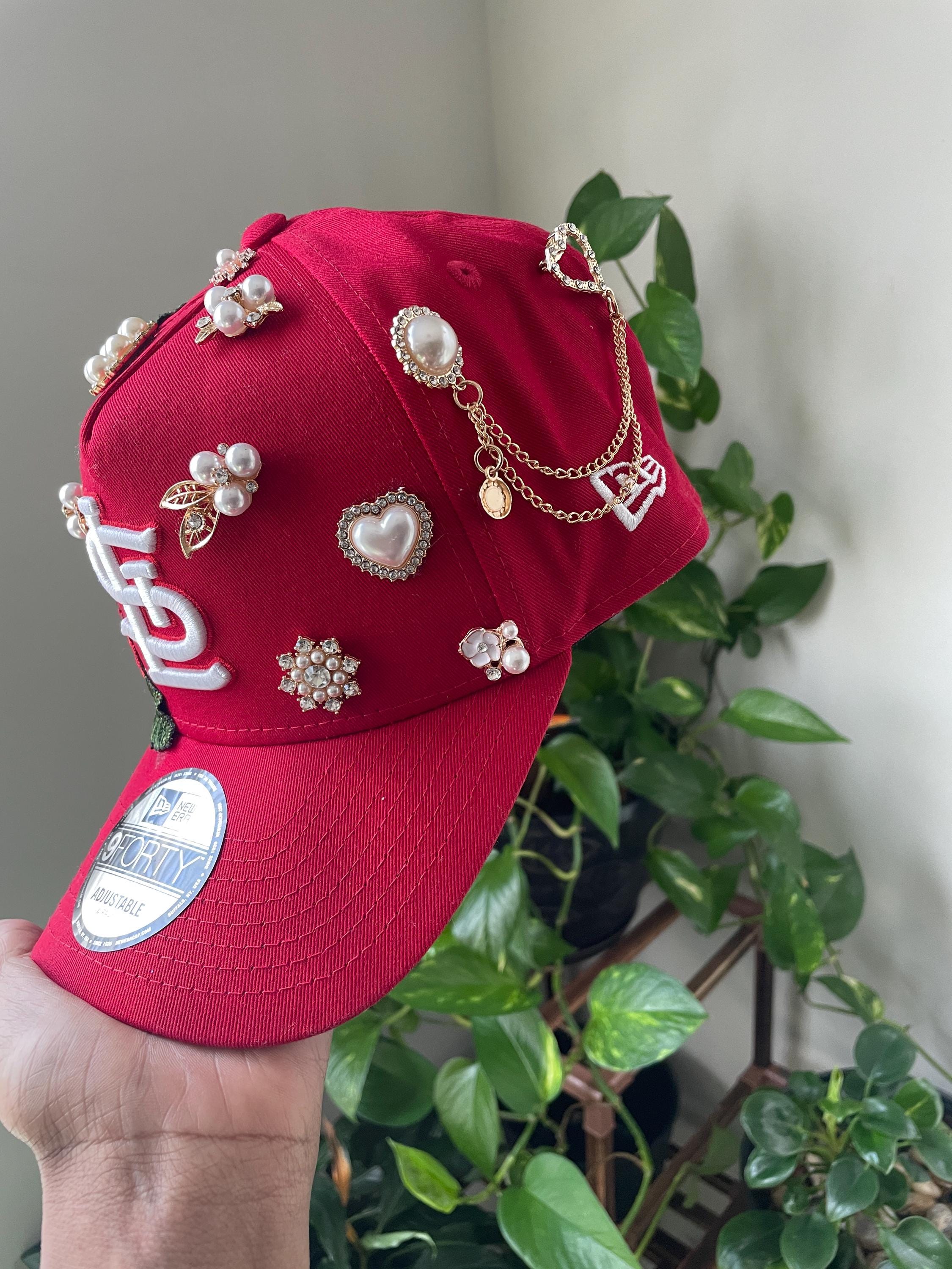 Flowers & Pearls Beaded Cap - Etsy