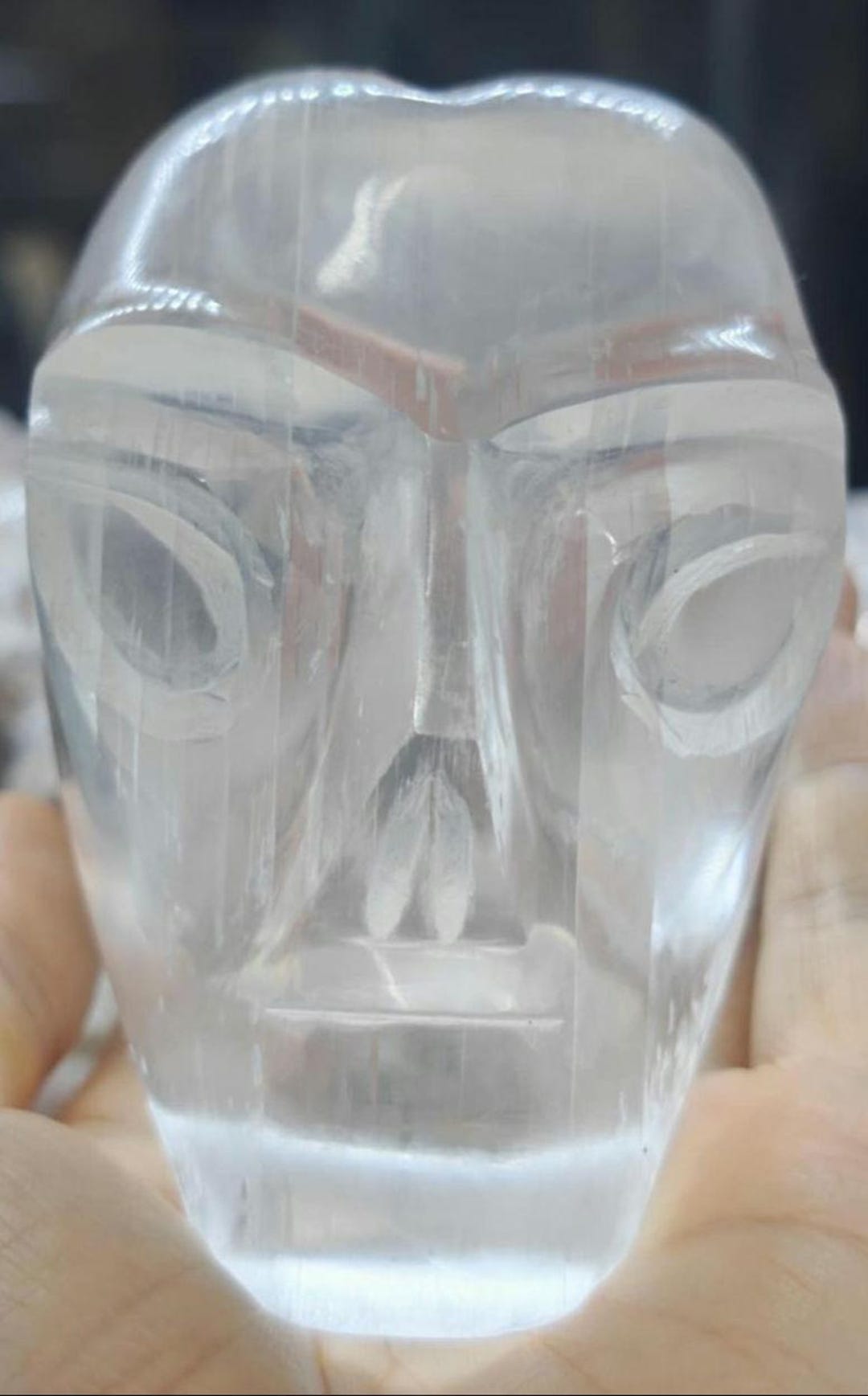Clear Selenite Alien Head Carving (3.6") - Etsy
