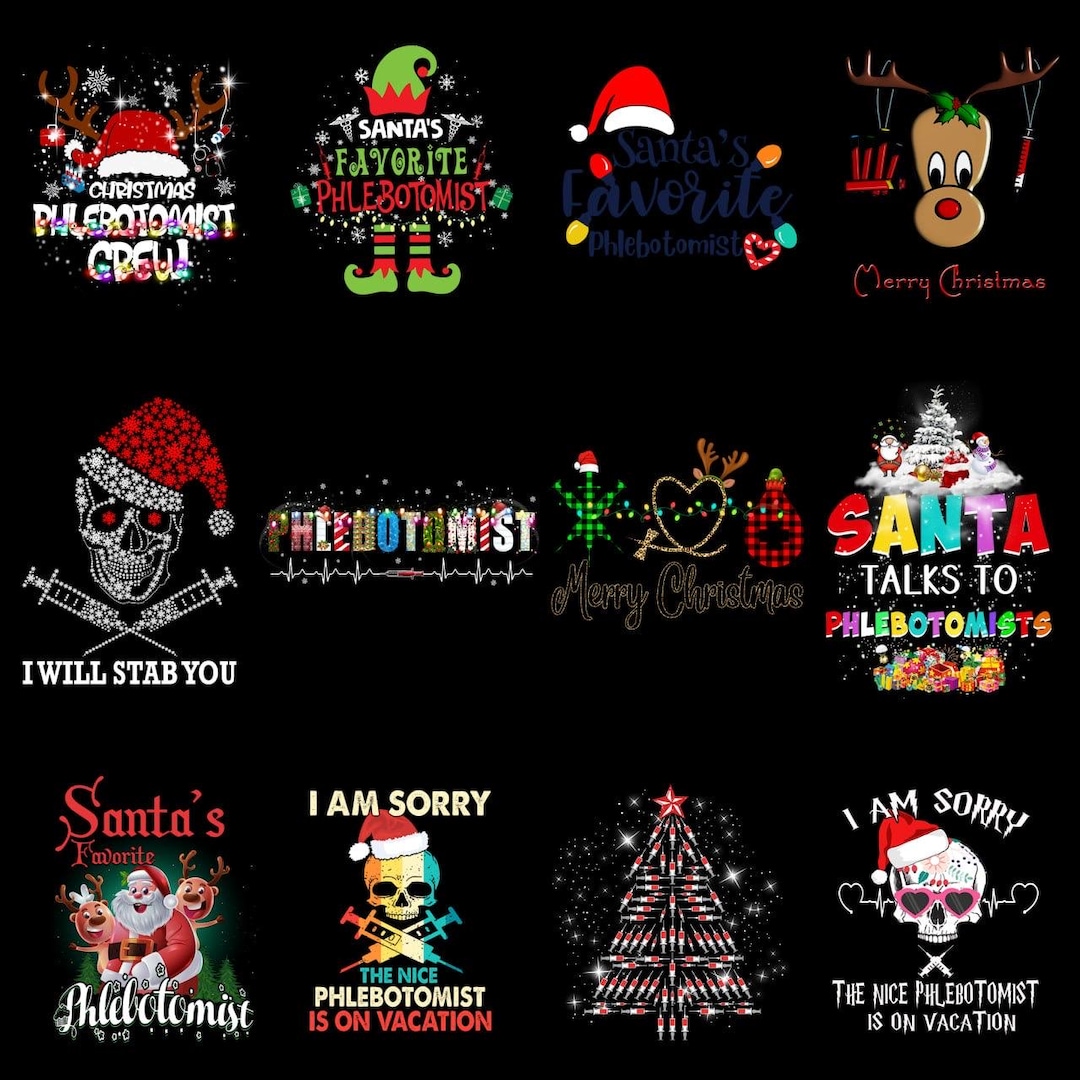 20 Designs Phlebotomist Christmas Png, Phlebotomy Bundle Png ...