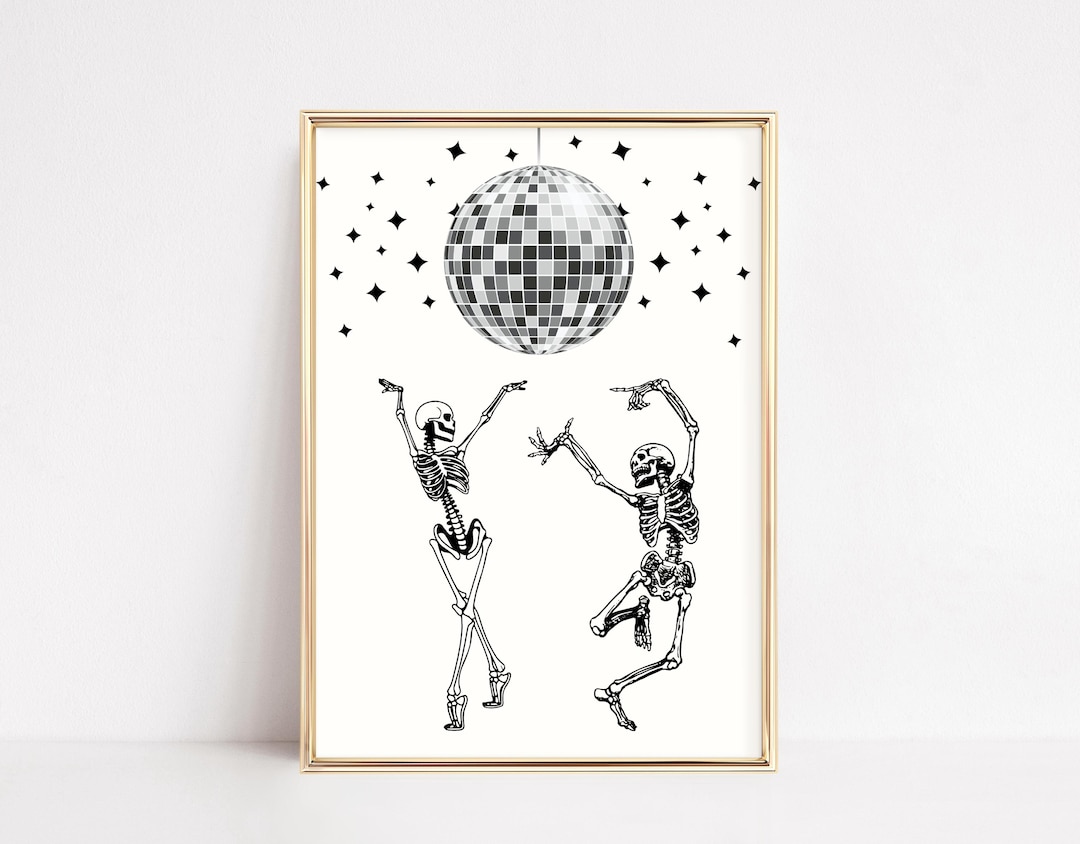 Dancing Skeletons Print | Digital Download - Etsy