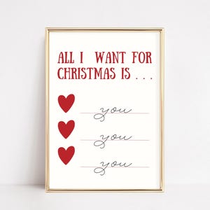 All I Want for Christmas is You Print | Digital Download - Etsy