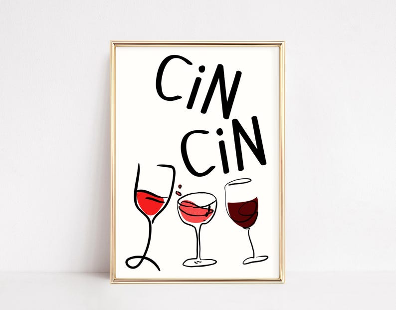 Cin Cin Print | Digital Download - Etsy