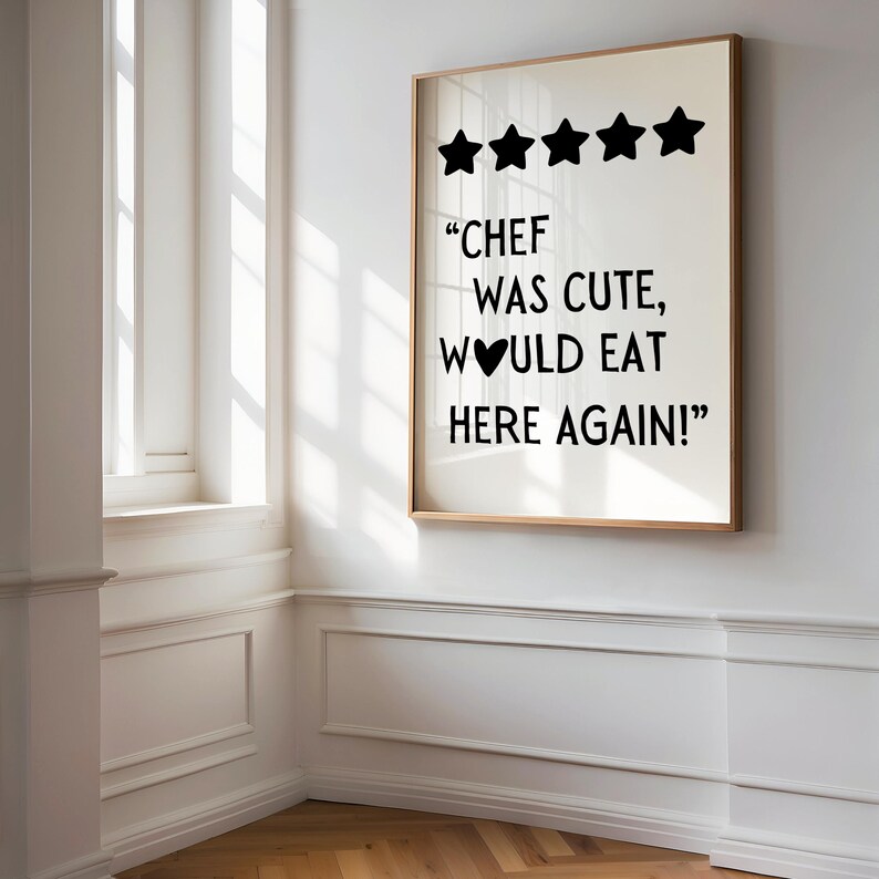 Chef Was Cute Print | Digital Download - Etsy