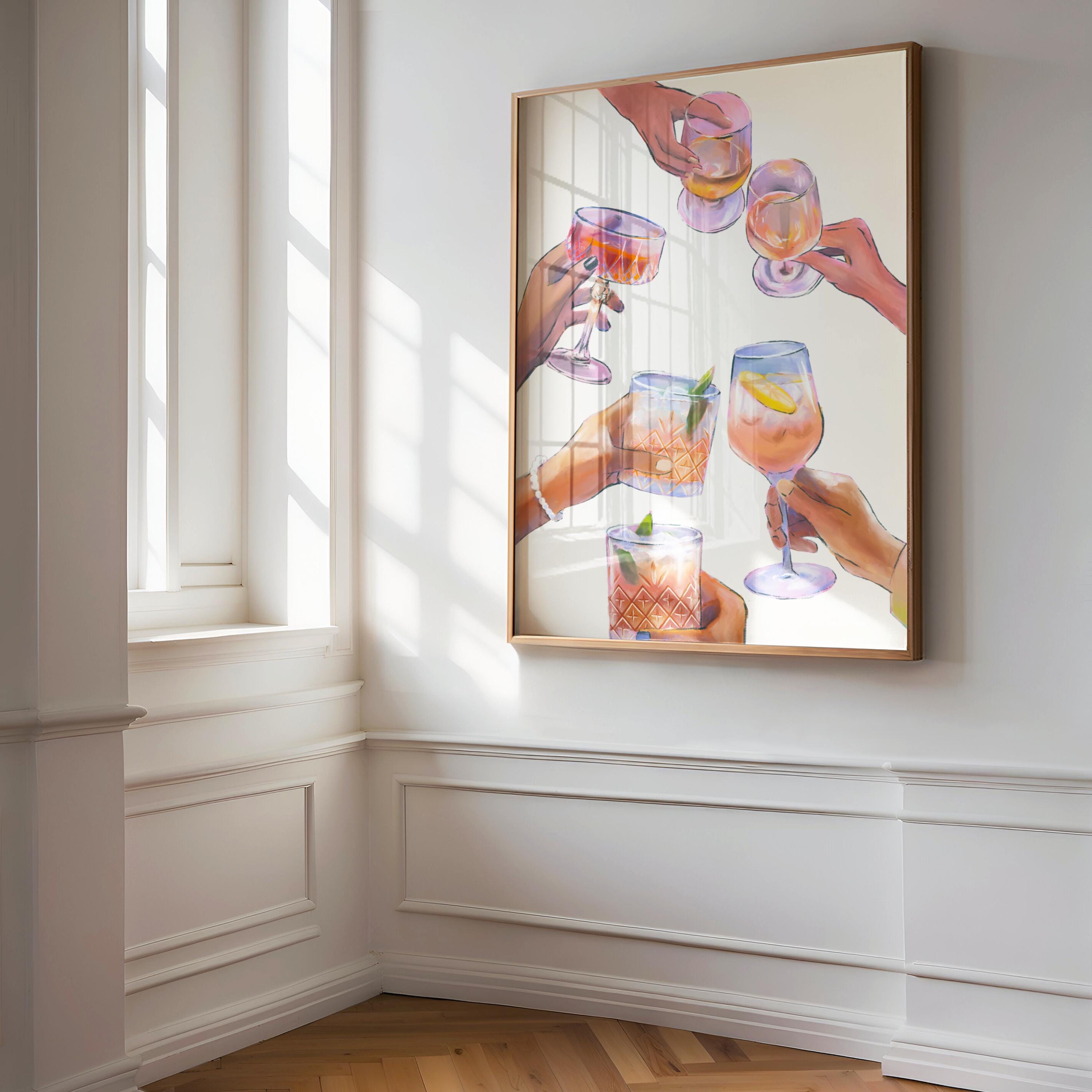 Cheers Cocktails Print | Digital Download - Etsy