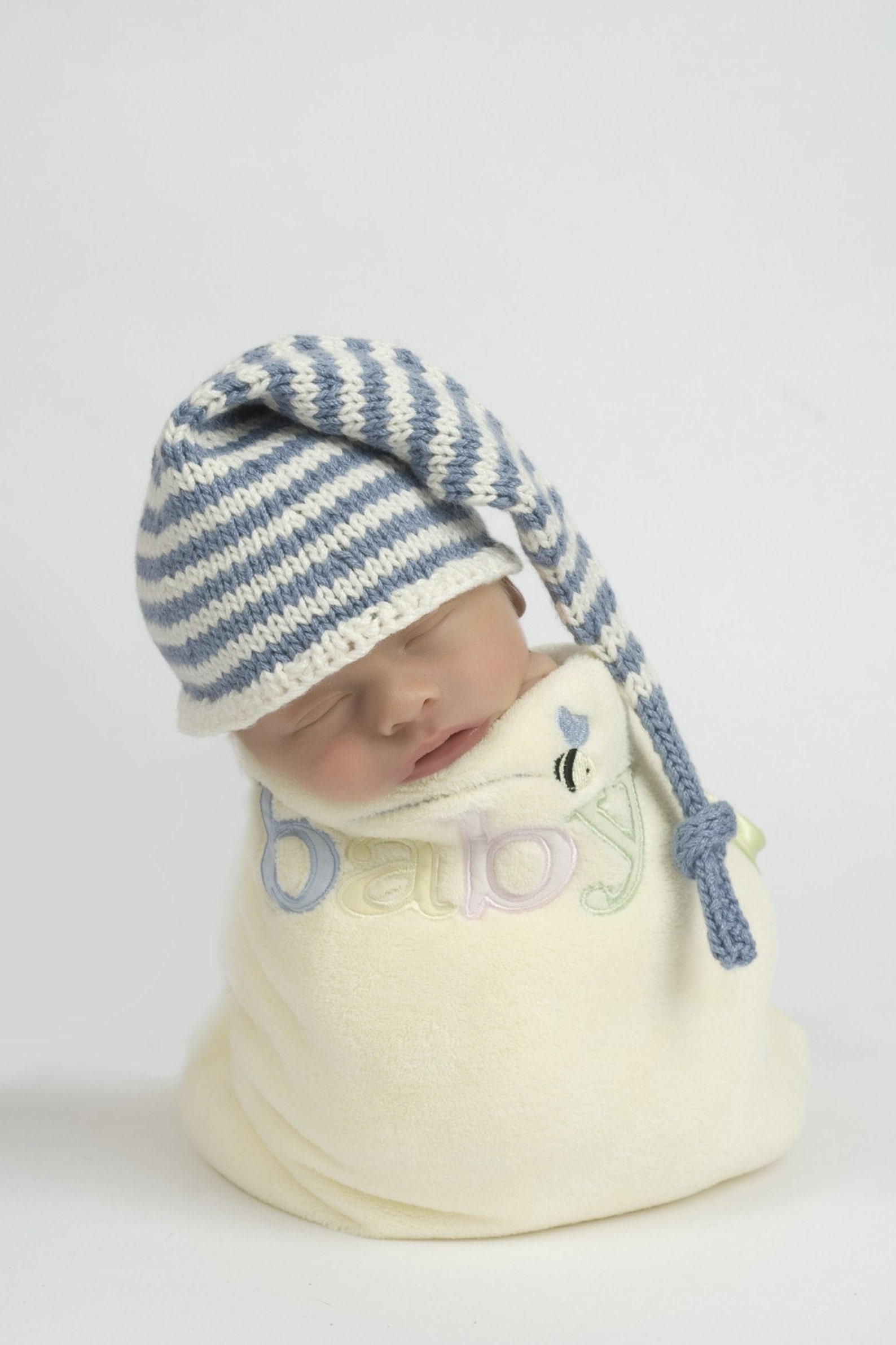 Baby Knitting Pattern -- Elf / Stocking Cap and Box Hat Pattern ...