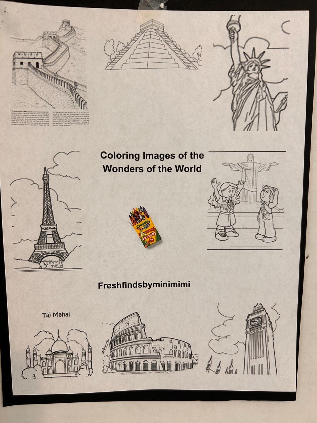Coloring Images of the Wonders of the World , Cartoon Character, the ...