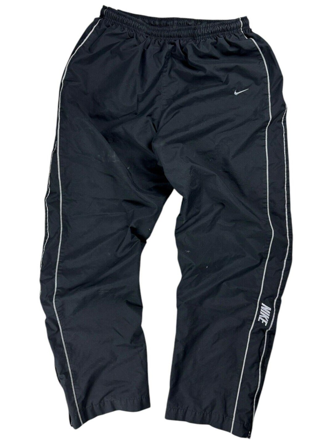 Vintage Nike Swoosh Fleece Lined Track Pants / Running Bottoms ...