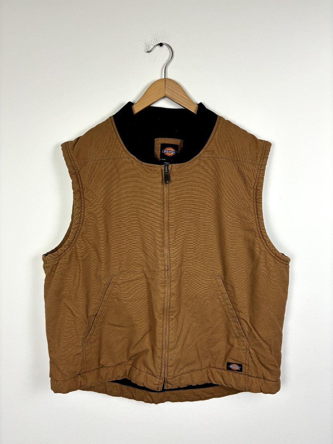 Vintage Dickies Workwear Full Zip up Vest Size XL Brown - Etsy