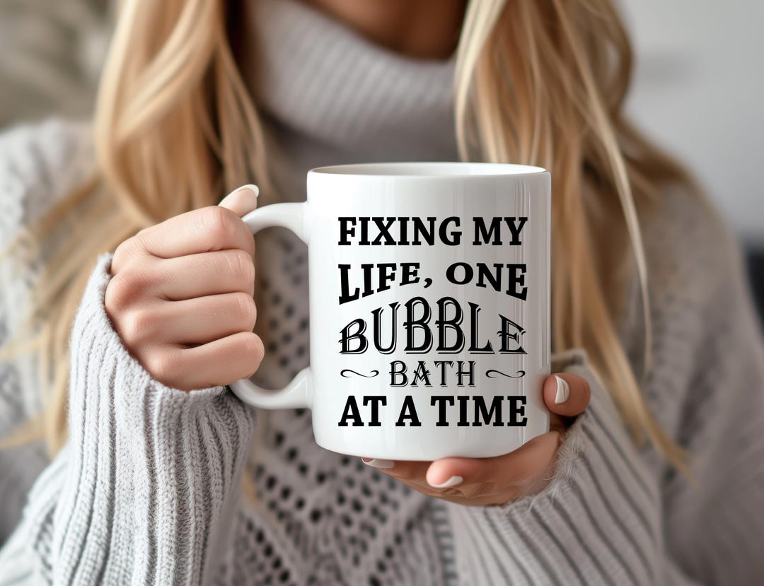 Bubble Bath Mug, Self Care Coffee Cup, Spa Day, Relaxation Mug, Bathtub ...