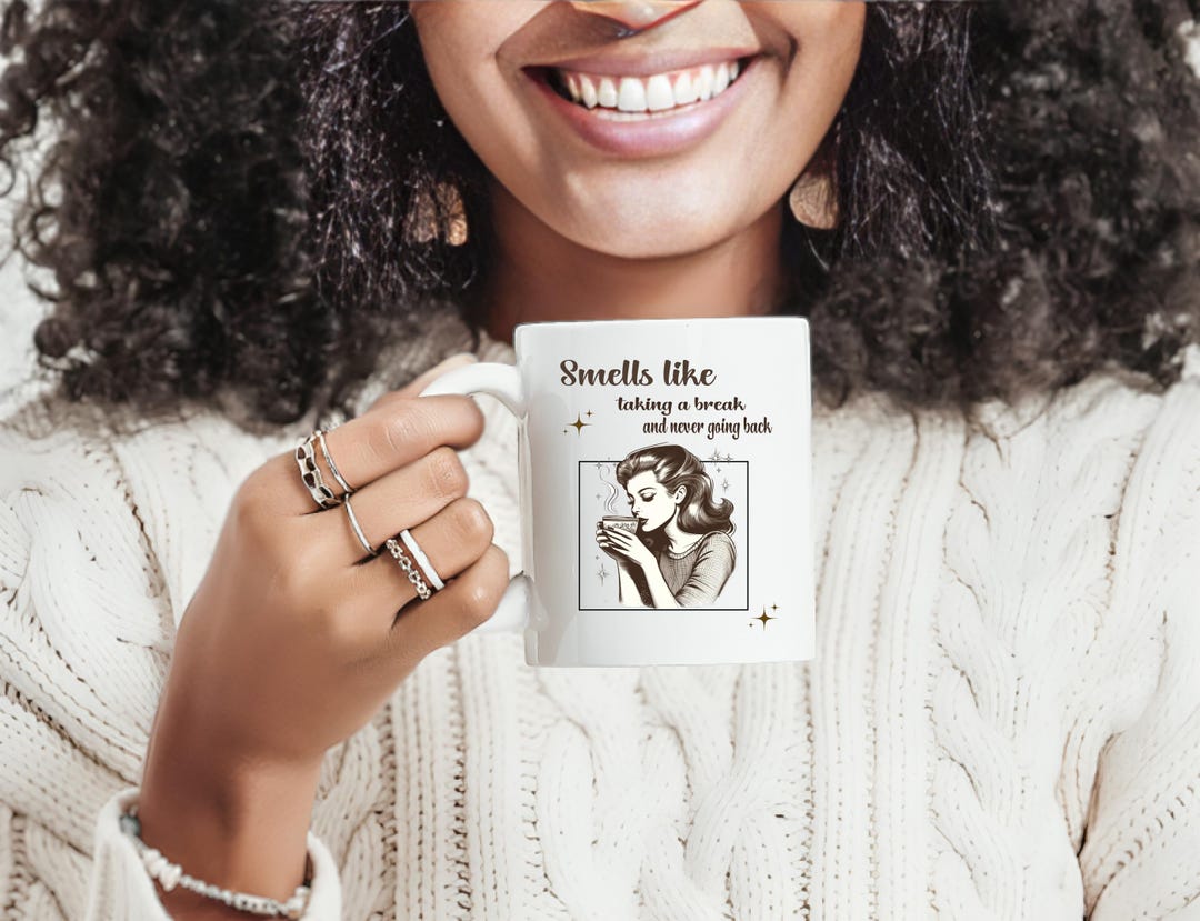 Break Time Coffee Mug, Self Care Gift, Funny Office Gift, Work Life ...