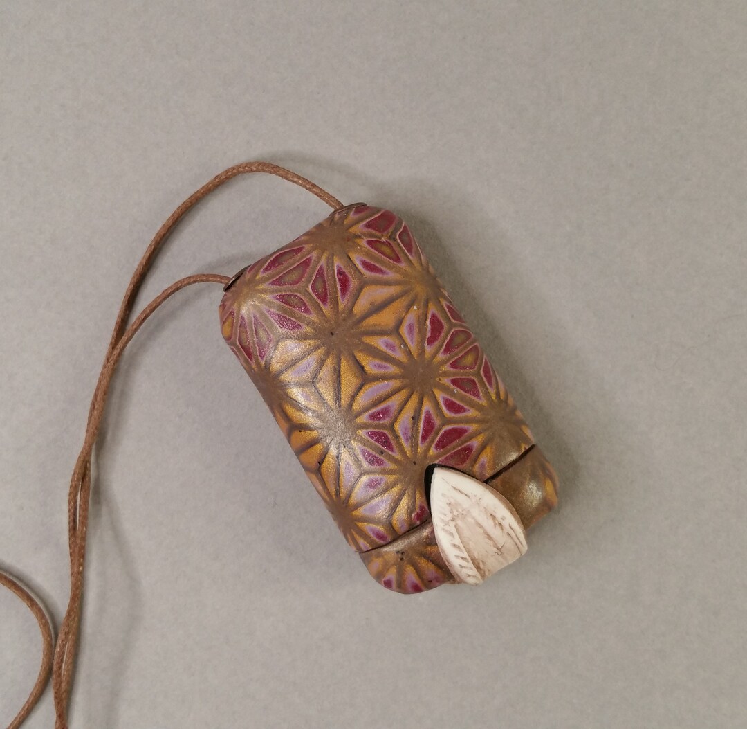 Inro Pendant Asa-no-ha - Etsy