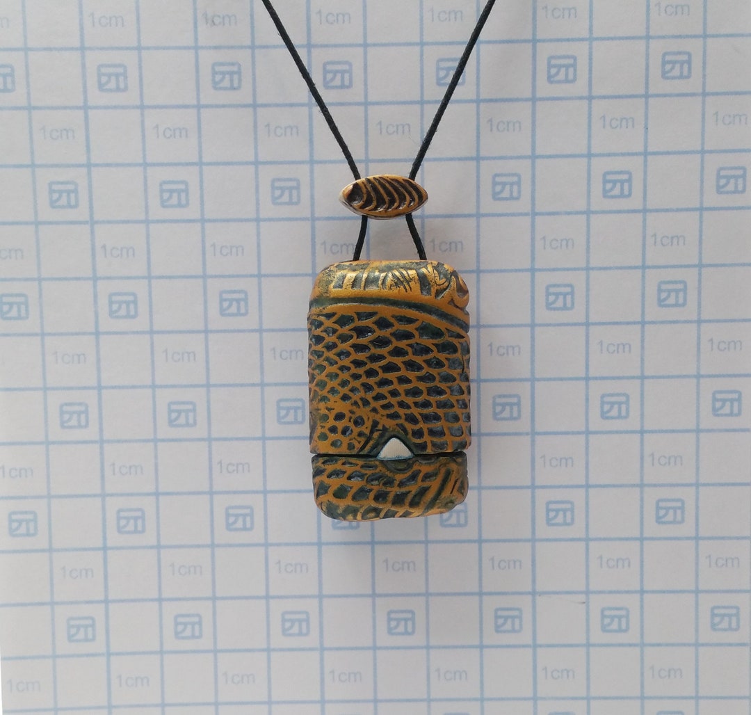 Dragon Scale Inro Pendant - Etsy