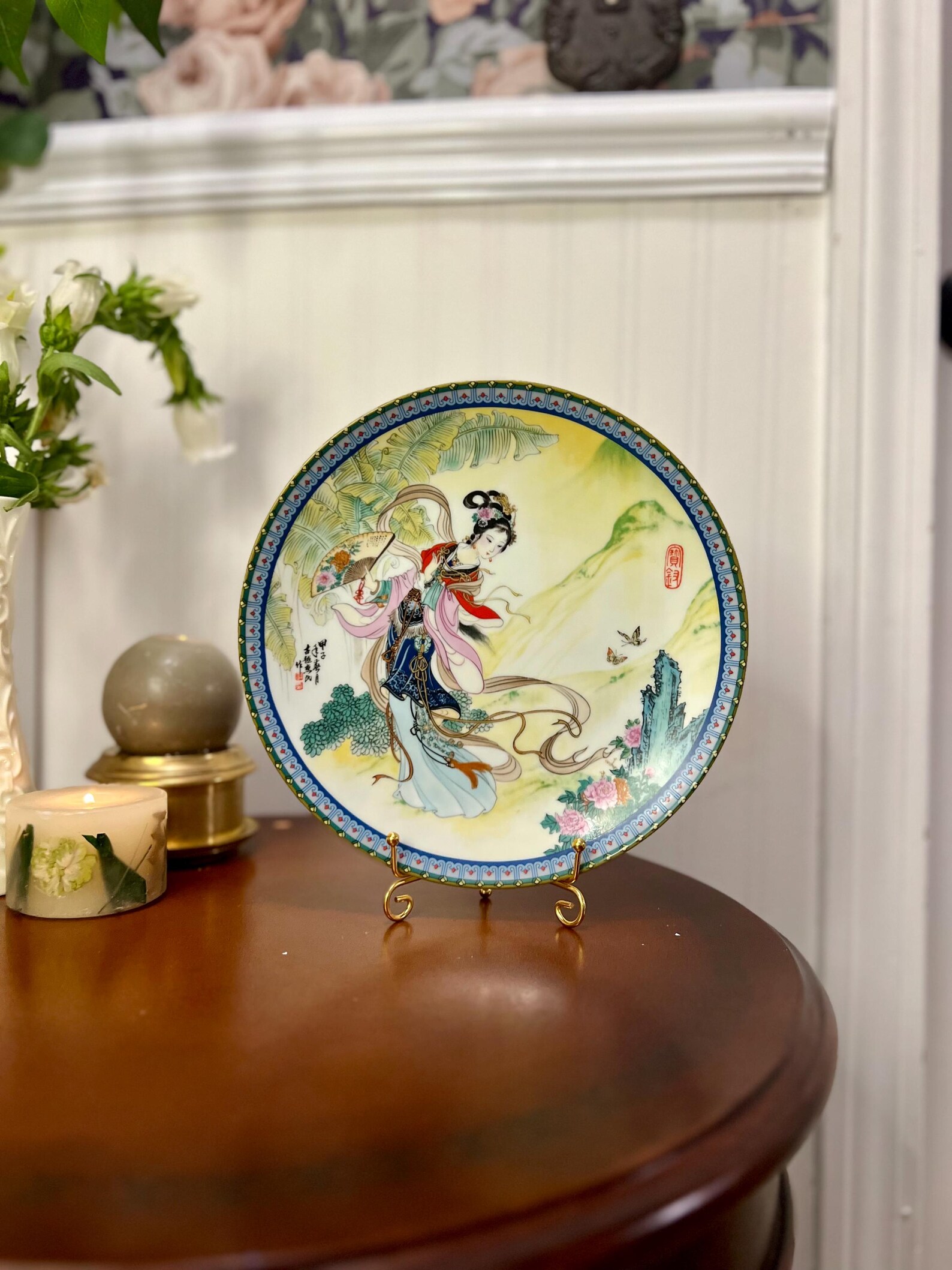 Vintage Chinese Imperial Jingdezhen Porcelain Plate Beauties of the Red ...