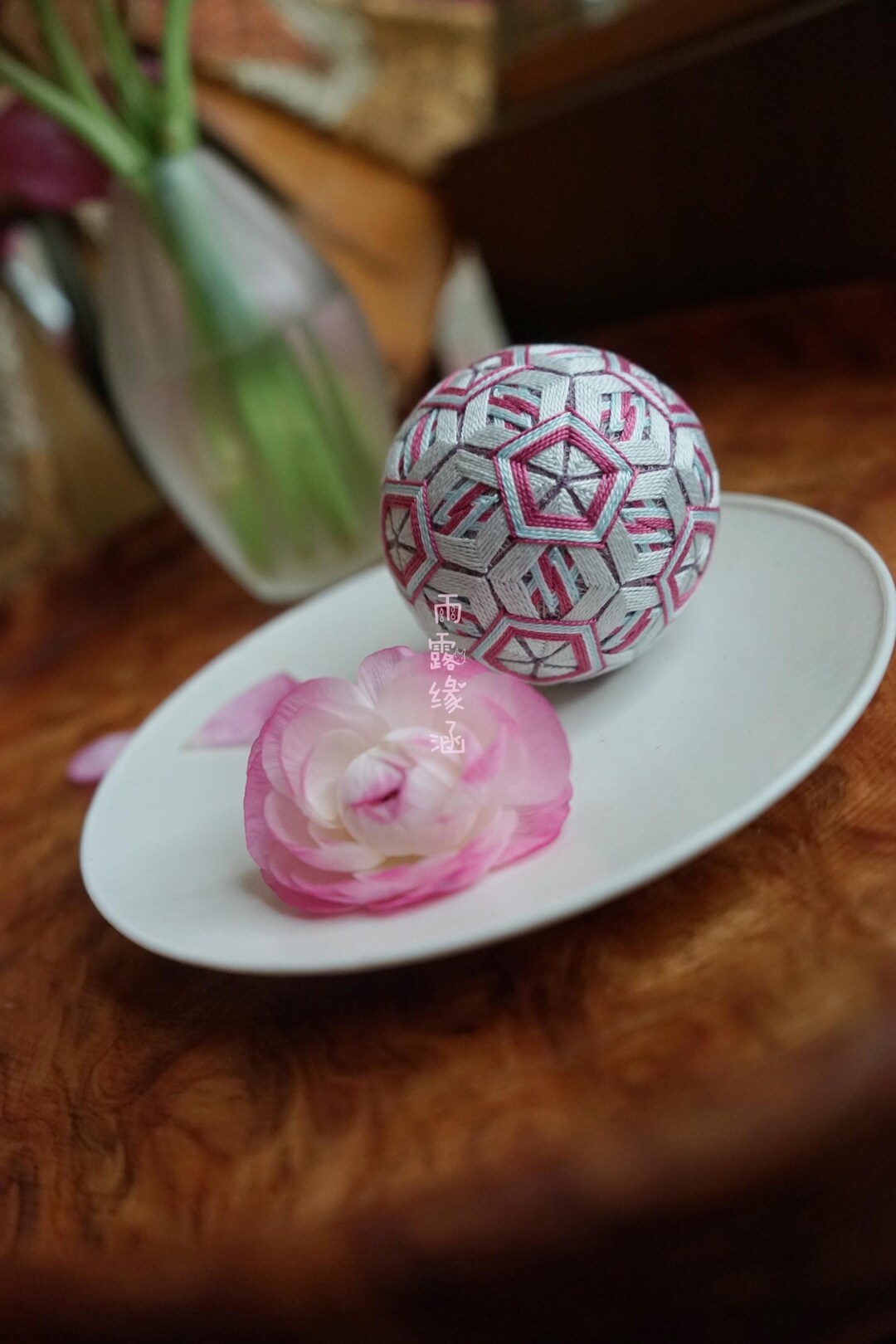 Flower in Snow Temari Ball Handcraft - Etsy