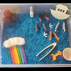 Noah and the Ark Sensory Bin, Noah and the Ark Bible Story Kit ...
