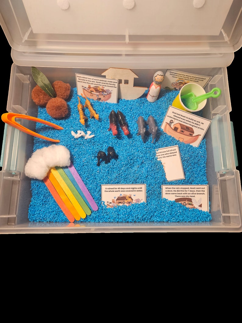 Noah and the Ark Sensory Bin, Noah and the Ark Bible Story Kit ...