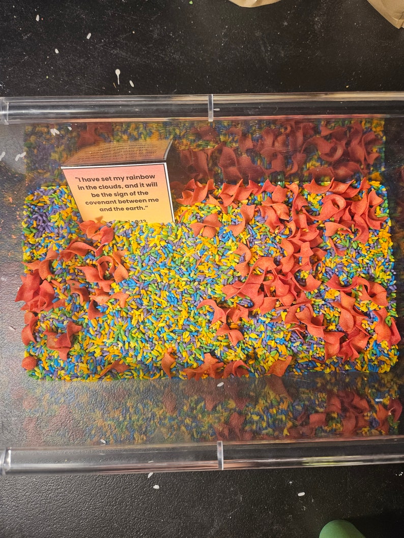Rainbow Rice Filler Bag, Sensory Bin, Bible Verse, Memory Verse ...