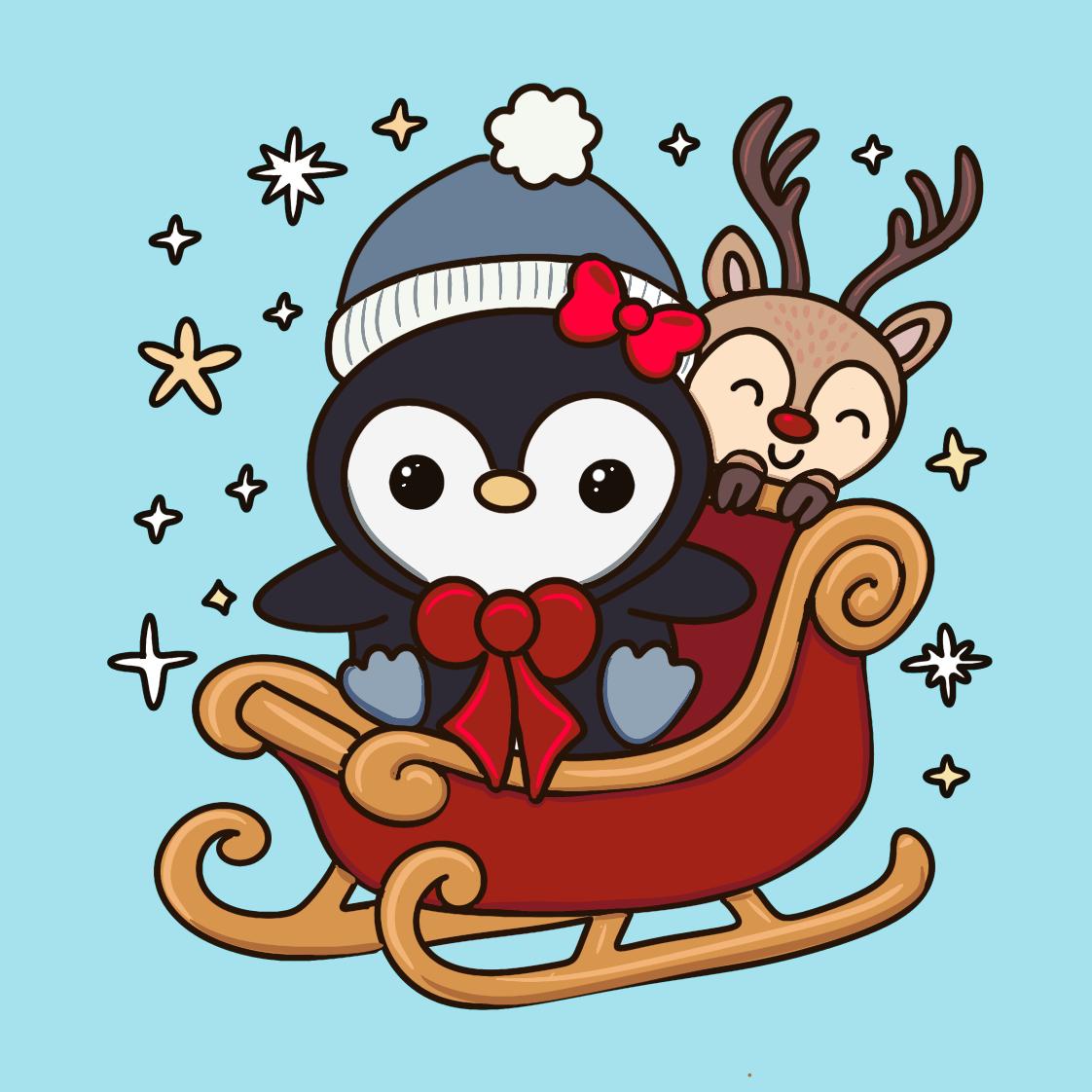 Christmas Coloring Pages With Cozy Friends Printable Instant Download ...