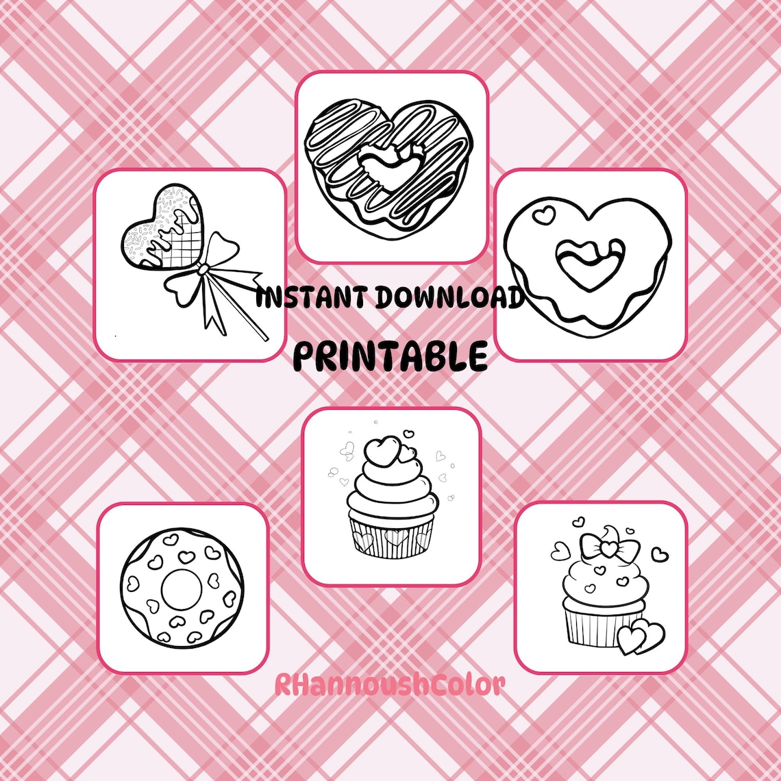 Coloring Pages for Adults for Women Printable Sweethearts Sweet Treats ...