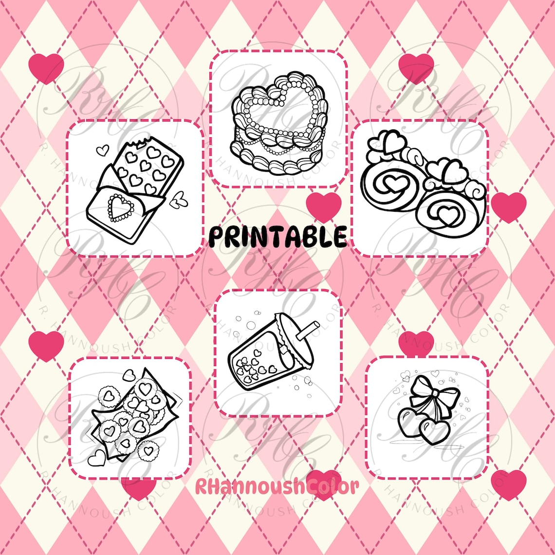 Coloring Pages for Adults for Women Printable Sweethearts Sweet Treats ...