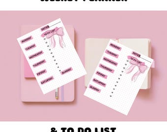 Cute Girly Pink Daily Planner To-do List Printout Instant Download ...