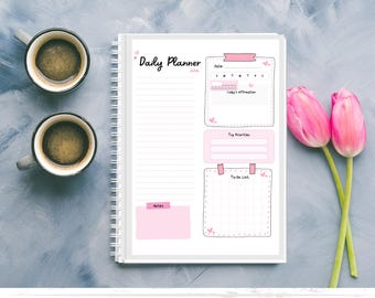Cute Girly Pink Daily Planner To-do List Printout Instant Download ...