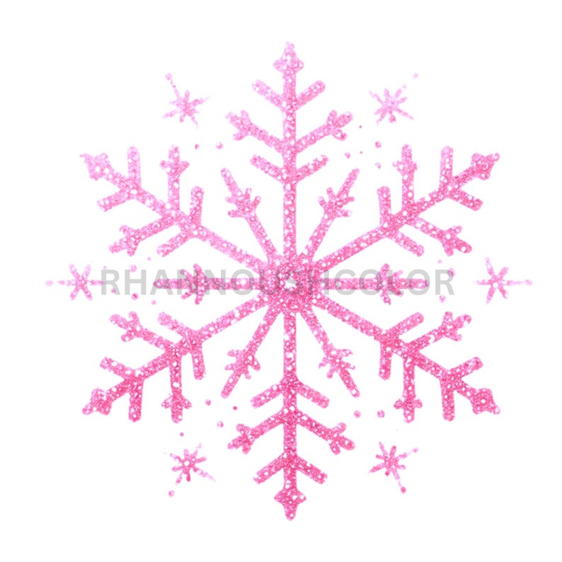 PINK SNOWFLAKE CHRISTMAS Digital Stickers Planner Stickers Scrapbooking ...