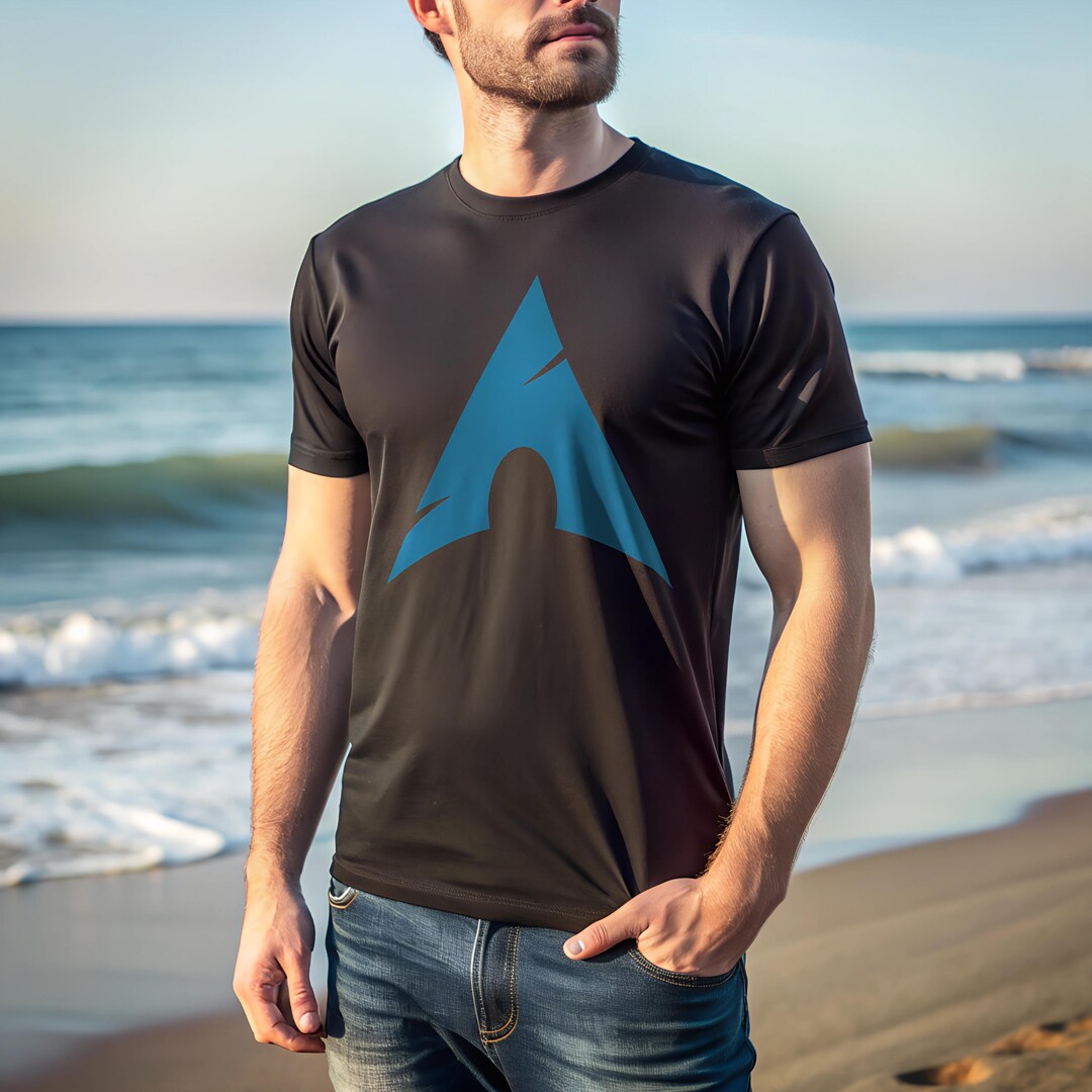 Arch Linux Logo T-shirt for Tech Enthusiasts, Graphic Tee, Unix Operating System Clothing, Geek ...
