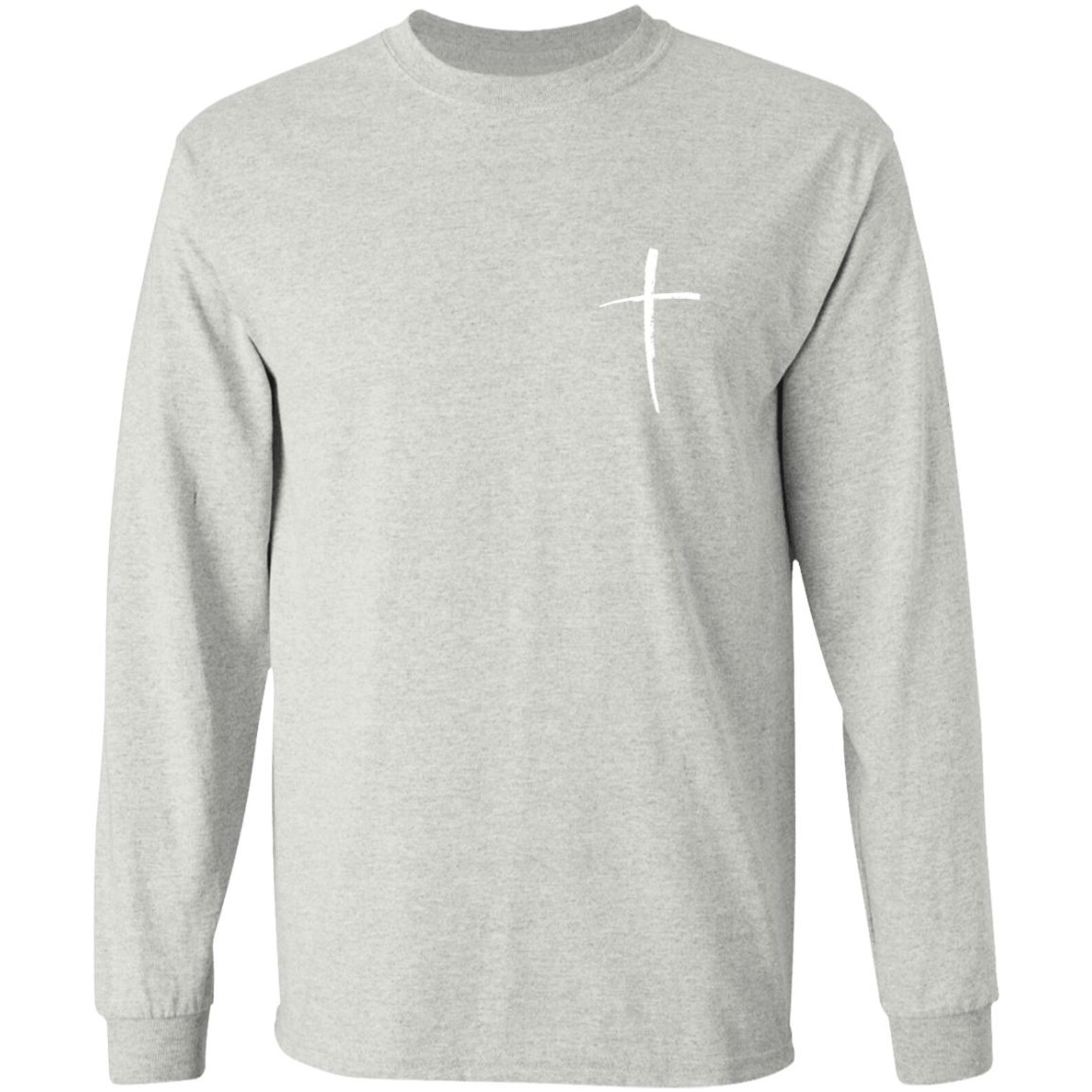Grunge Cross Logo Long Sleeve Shirt: Edgy Christian Apparel - Etsy