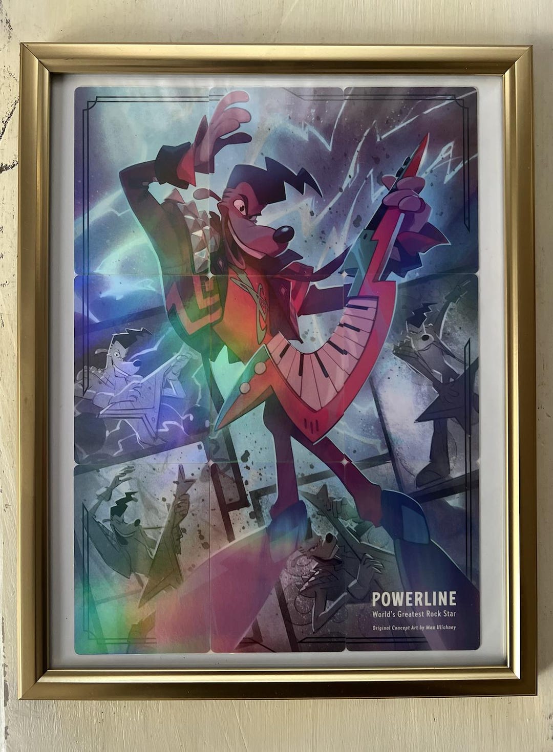 Powerline Holofoil Art Puzzle: Goofy Movie Collectible in Gold Frame - Etsy