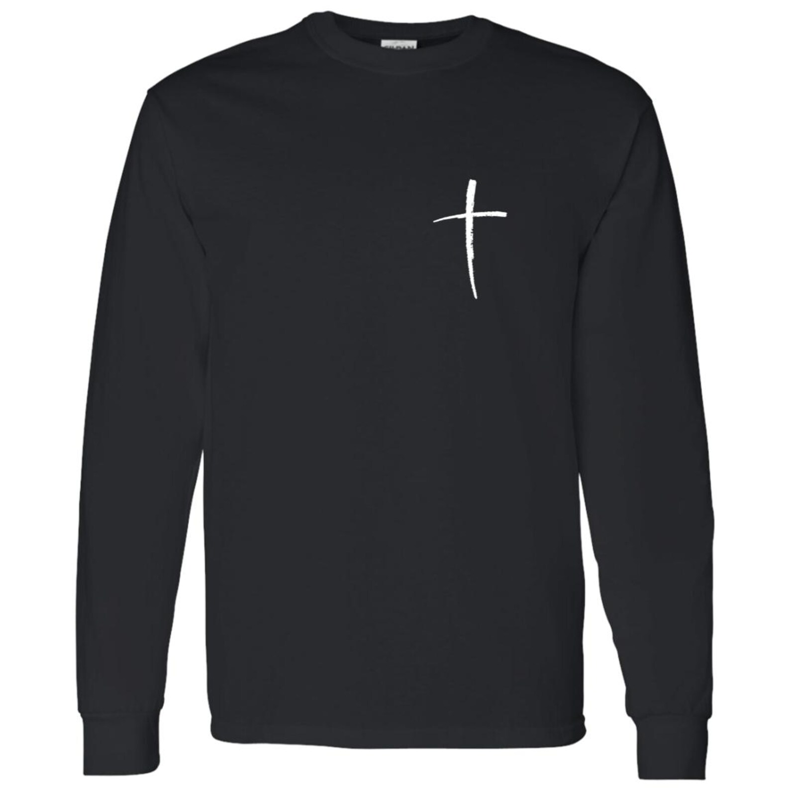 Grunge Cross Logo Long Sleeve Shirt: Edgy Christian Apparel - Etsy