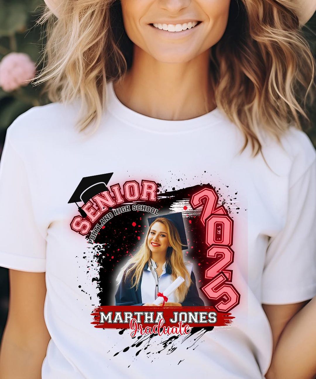 Senior 2025 Custom, Retro Senior 2025 Tee, Finally Graduate T-shirt ...
