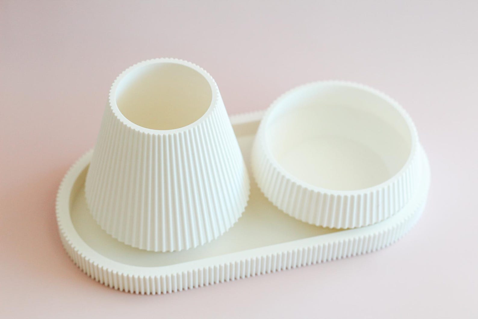 3D Printed Organizer Set STL File, Modern Tray and Vase Set STL File ...