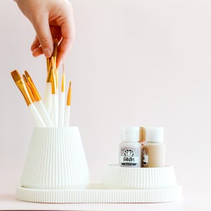 3D Printed Organizer Set STL File, Modern Tray and Vase Set STL File ...