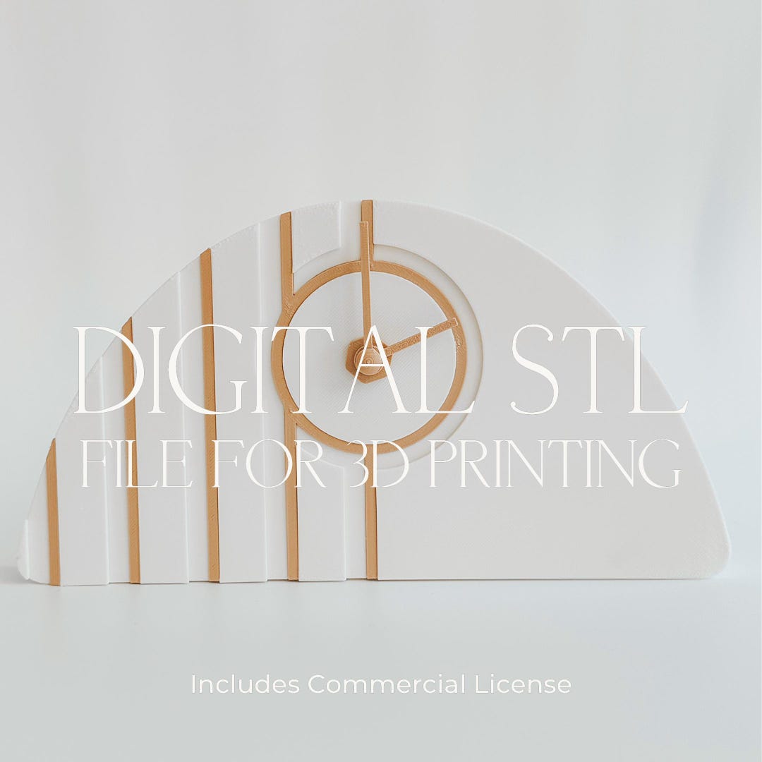STL File for 3d Printing, Clock STL File, Minimal Clock STL File for 3D ...