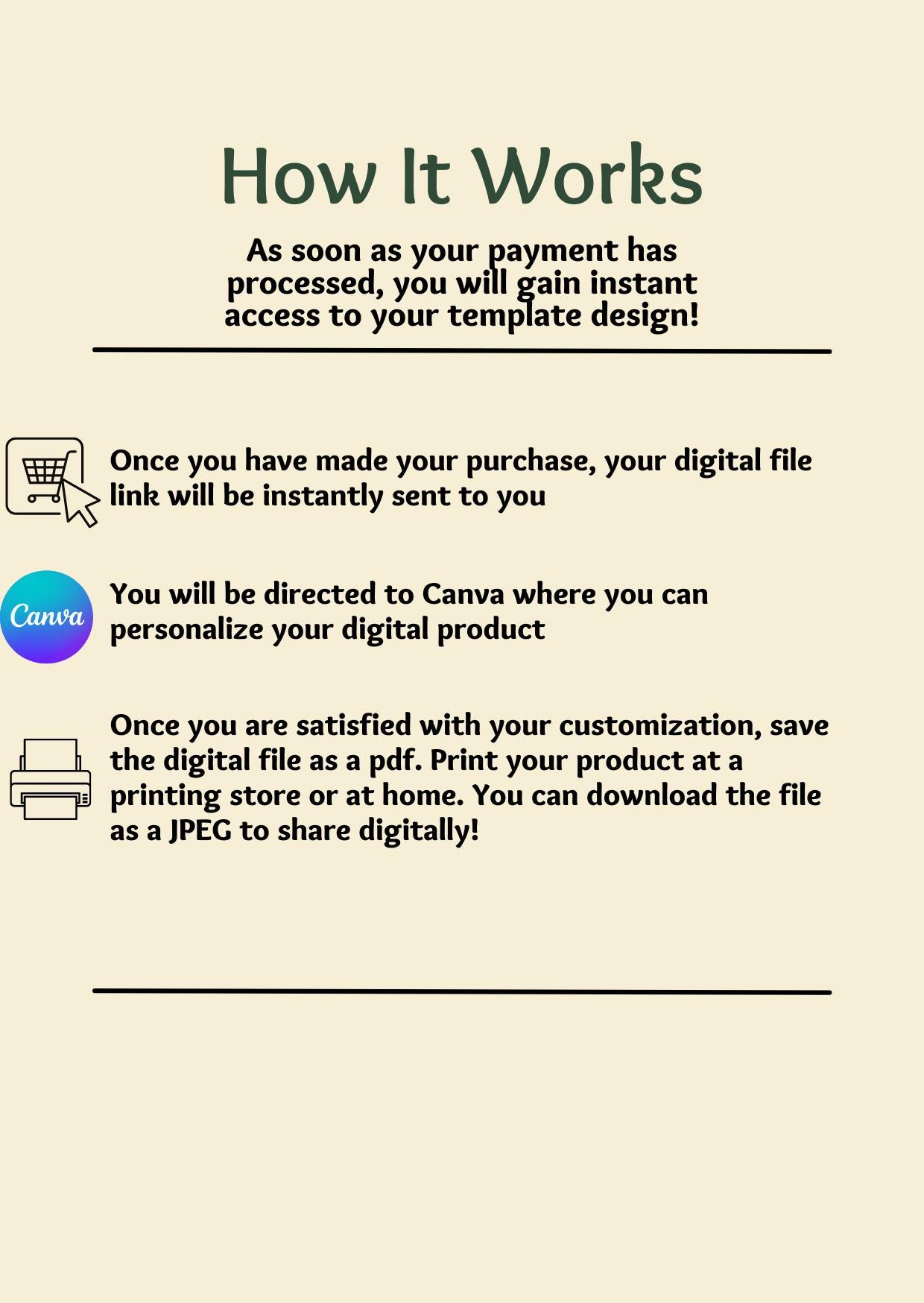 Minimalist Hand Drawn Menu Template - Etsy