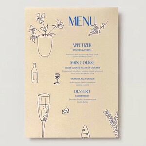 Minimalist Hand Drawn Menu Template - Etsy