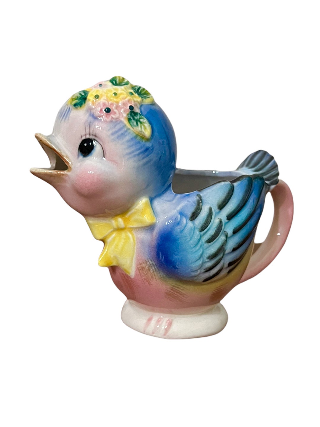 Vintage Norcrest Bluebird Creamer Blue Bird 1950s Anthropomorphic MCM ...