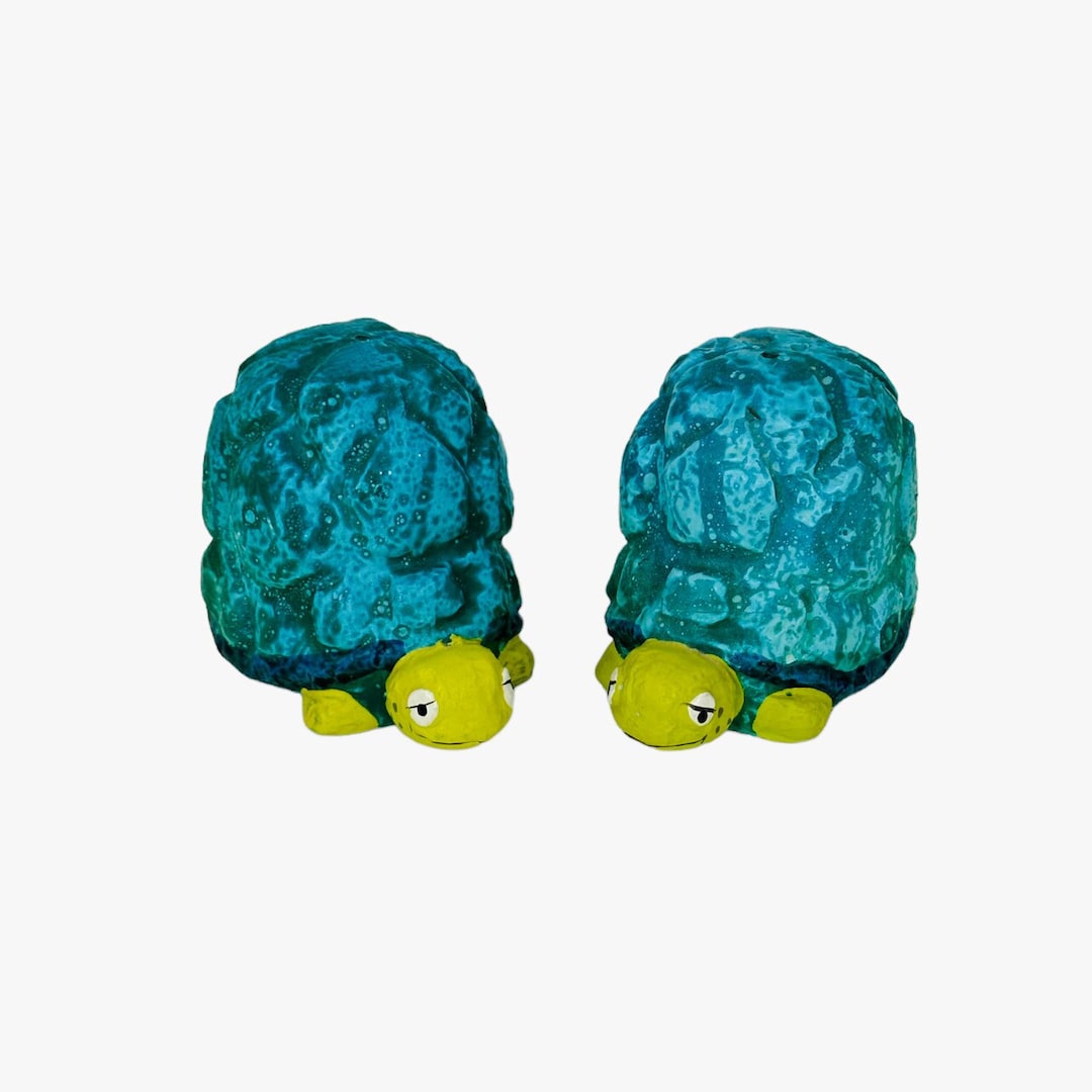 Vintage Holt Howard Turtle Tortoise Salt and Pepper Shakers Turquoise ...