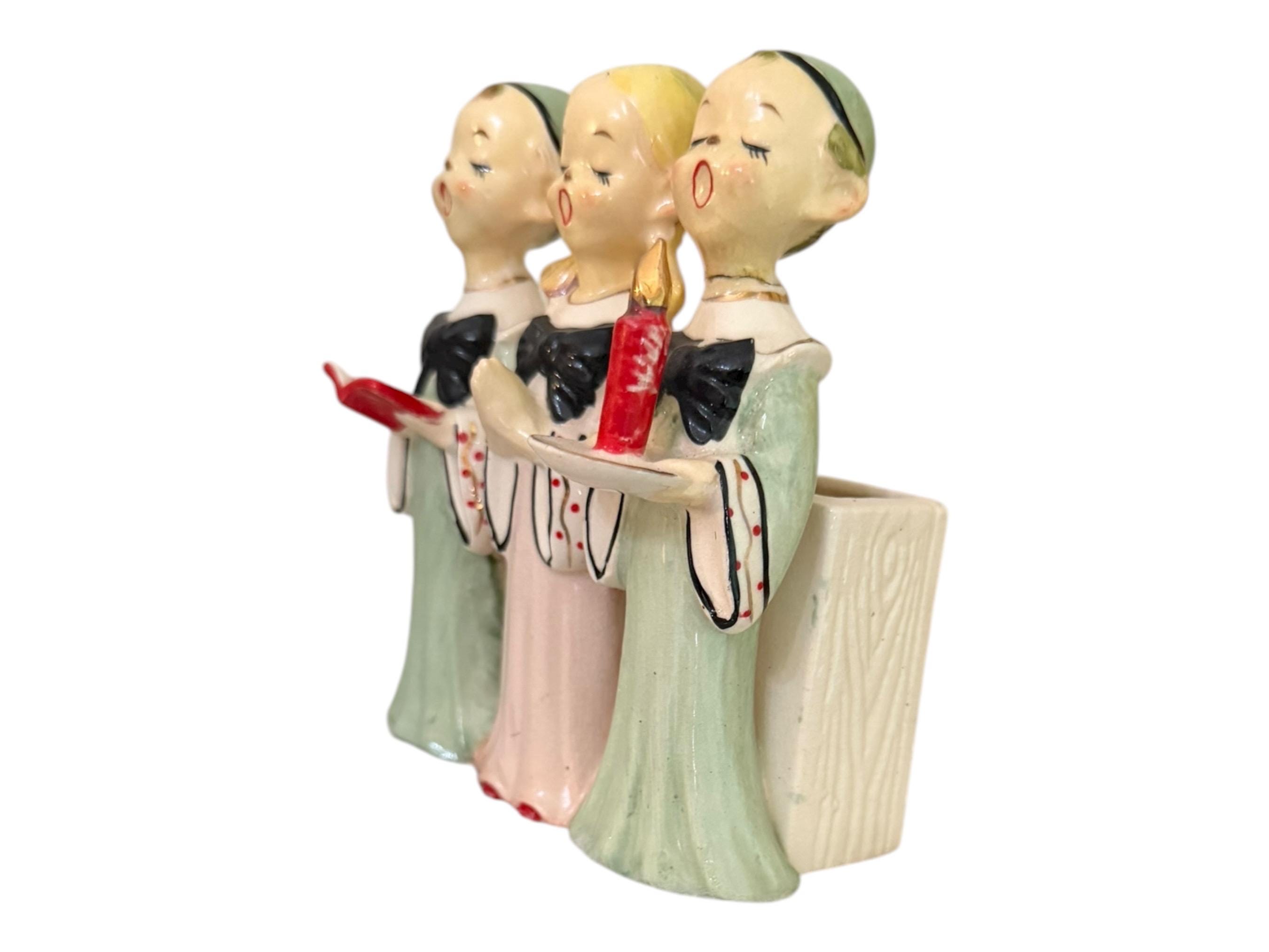 Vintage Christmas Choir Kids Trio Planter MCM Dickson Japan 1960s - Etsy