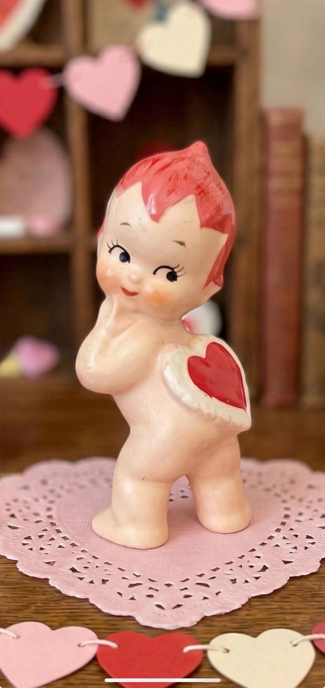Vintage Lefton “valentiny” Kewpie Cupid by Marika – VERY RARE Valentine ...