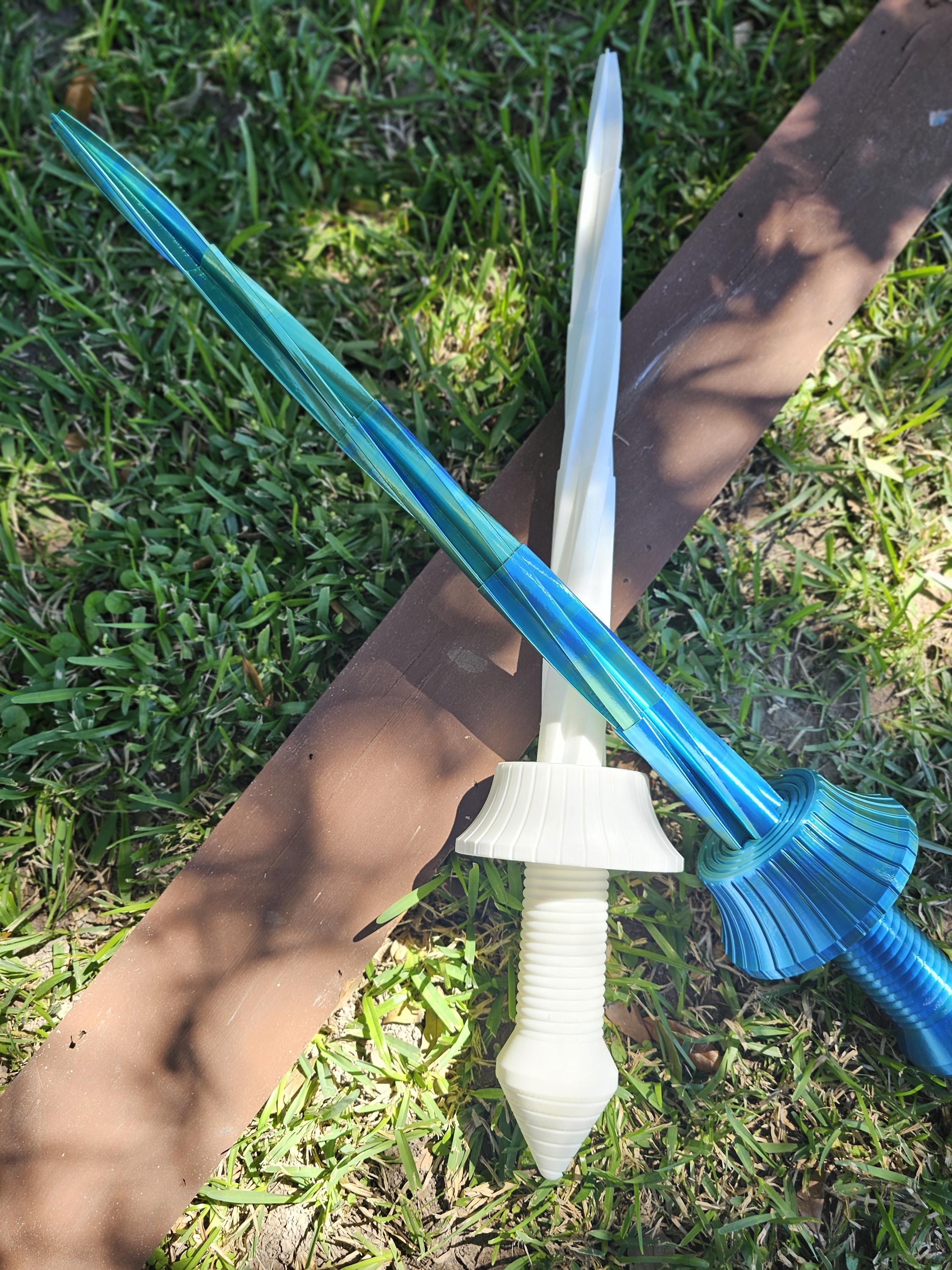 2 Foot Long 3D Collapsible Drill Sword-colorful Twisted Saber Sword-3d ...